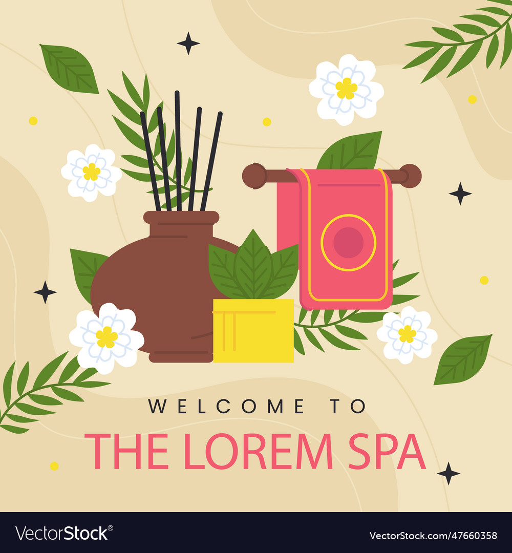 Spa post template Royalty Free Vector Image - VectorStock
