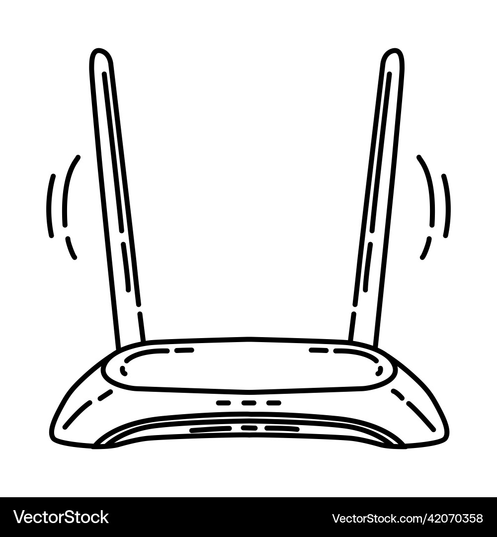Tp-link icon doodle hand drawn or outline Vector Image
