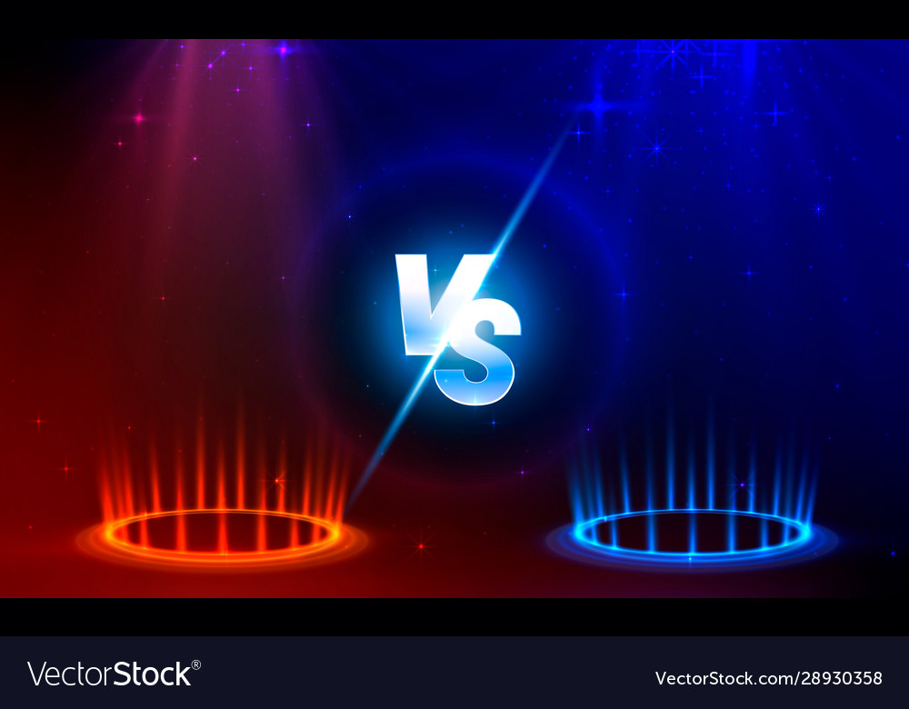 Versus Game Cover Banner Sport Vs Team Concept Vector Image