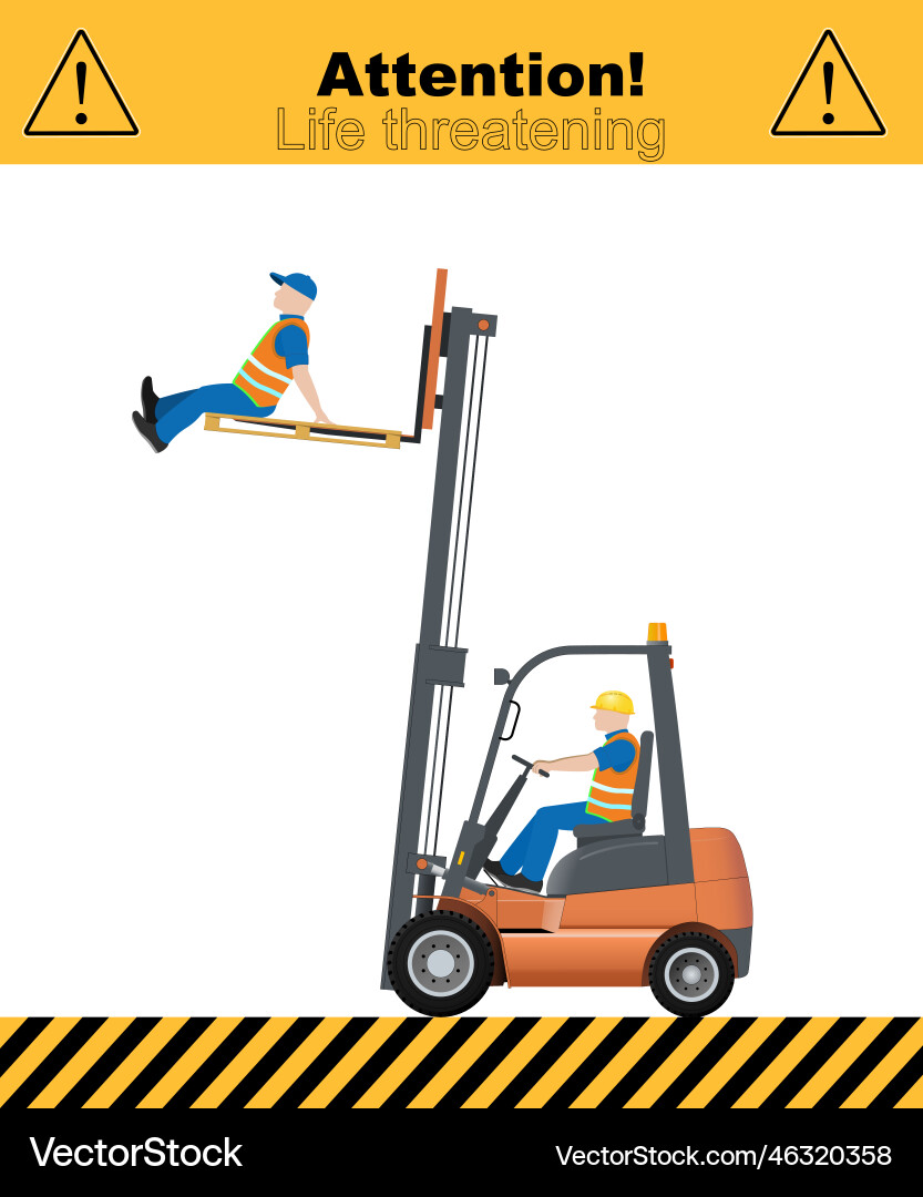 Warning life threatening lifting a person Vector Image