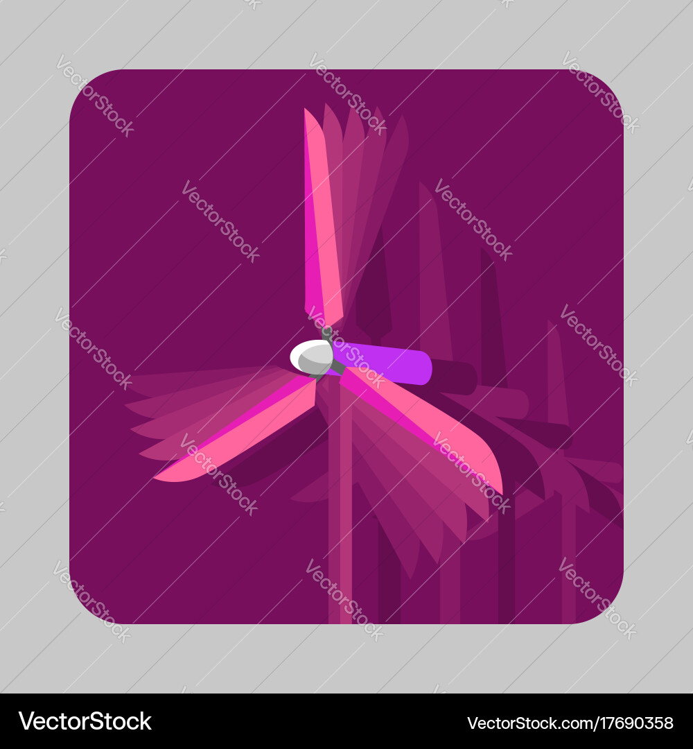 Wind energy concept background cartoon style Vector Image