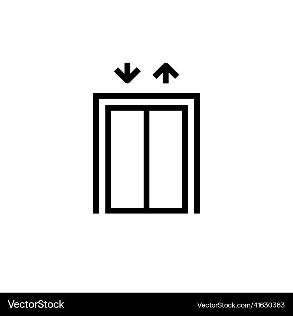 Elevator lift icon sign entrance Royalty Free Vector Image