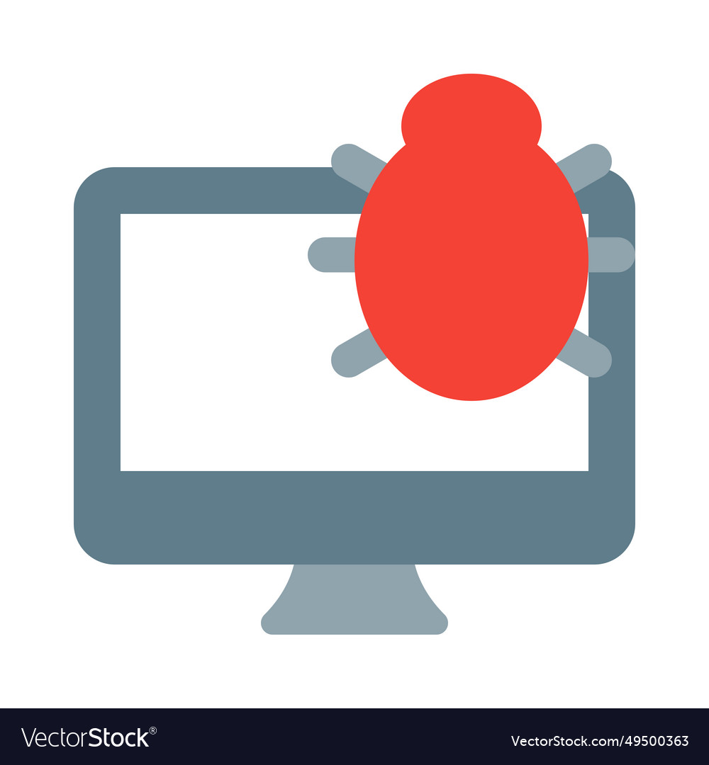 Error or software problem within desktop system Vector Image