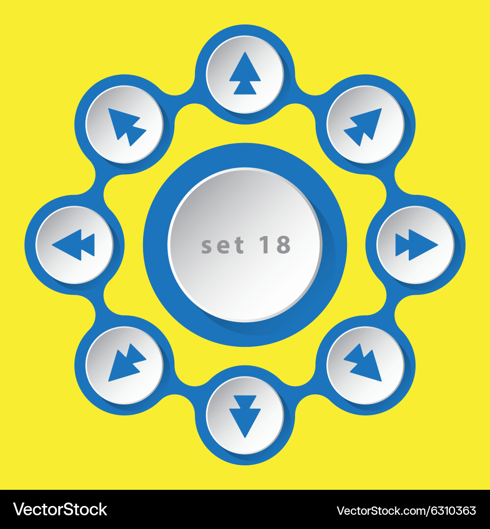 Icons with arrows - eight directions Royalty Free Vector