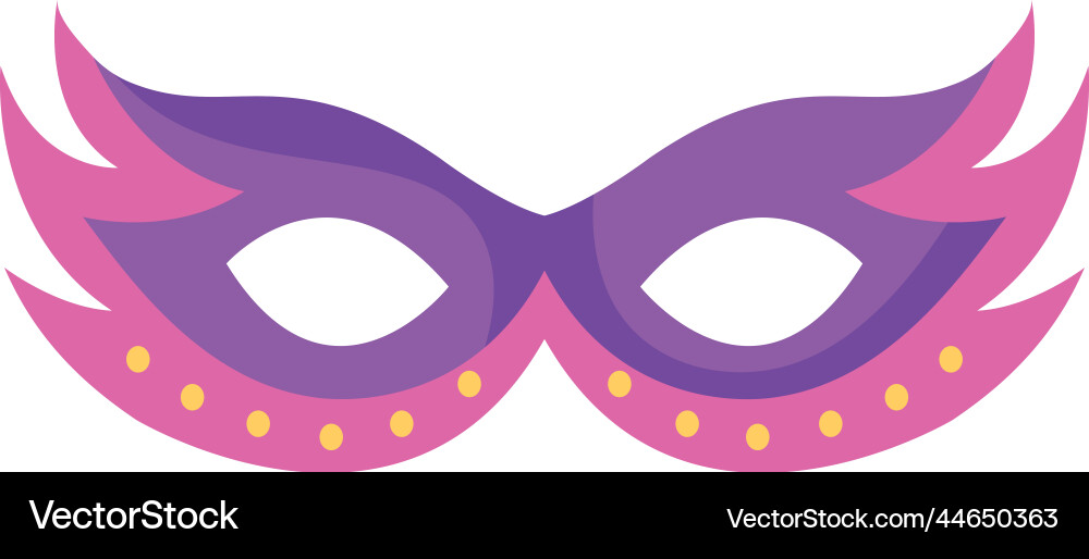 Purple carnival party mask Royalty Free Vector Image