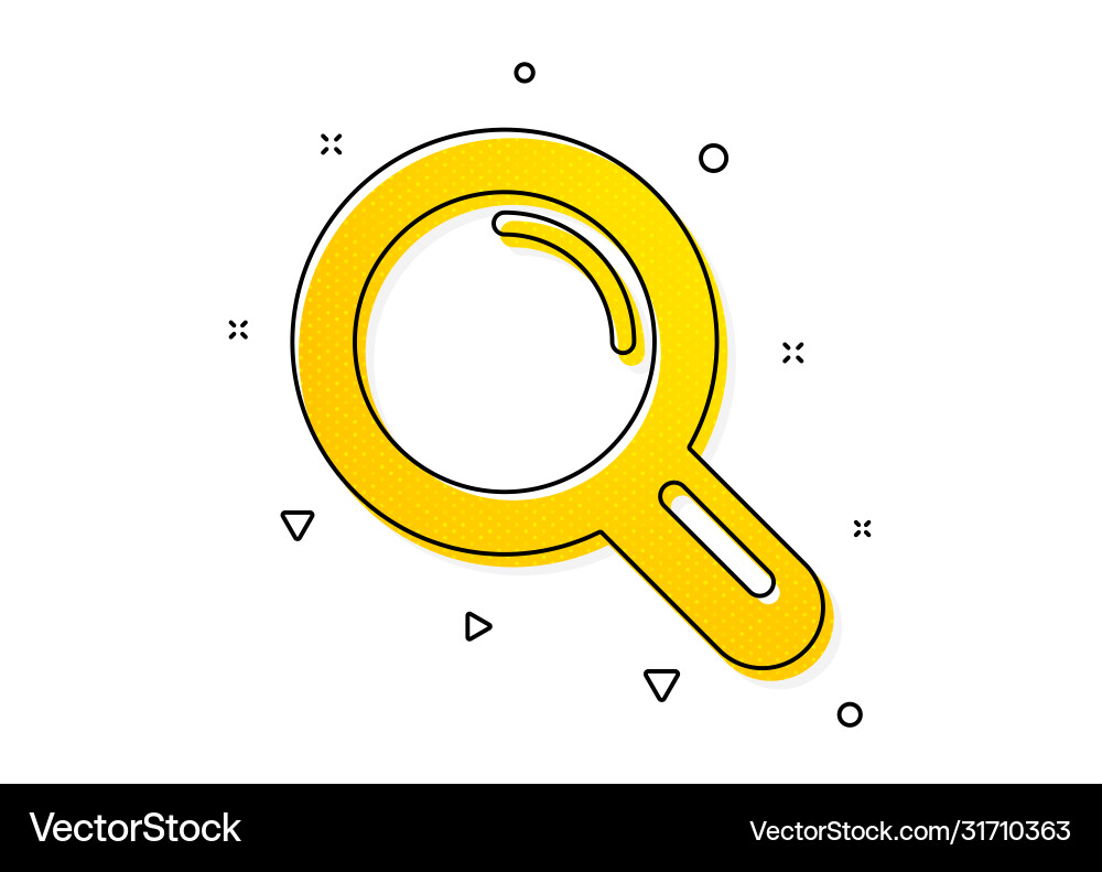Research icon magnifying glass sign Royalty Free Vector