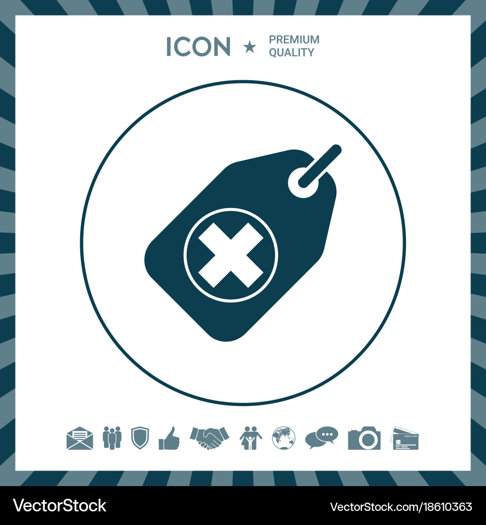 Tag with a medical cross Royalty Free Vector Image