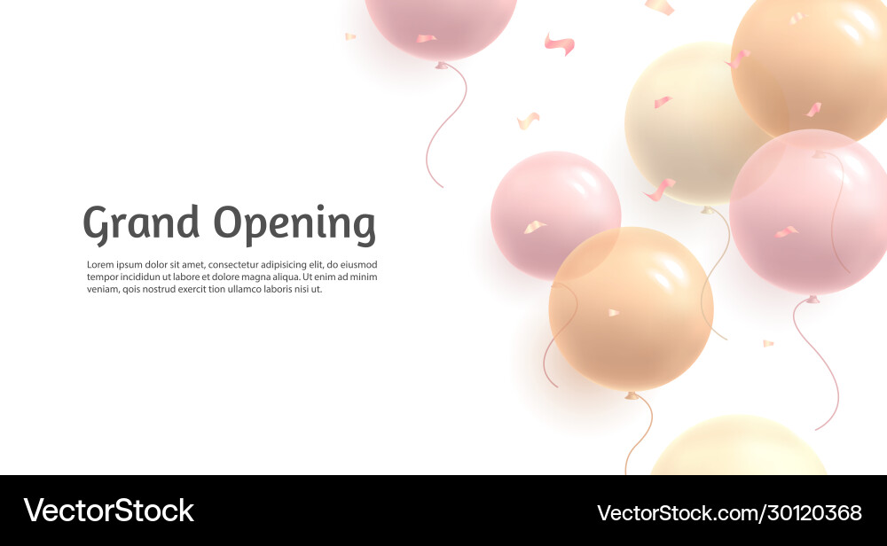 Background with pastel delicate soft air balloons Vector Image