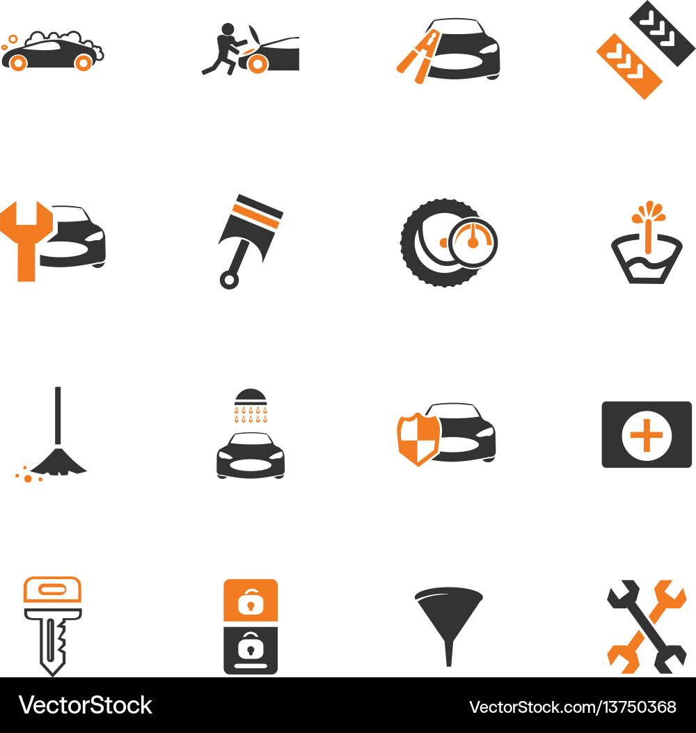 Car shop icons set Royalty Free Vector Image - VectorStock