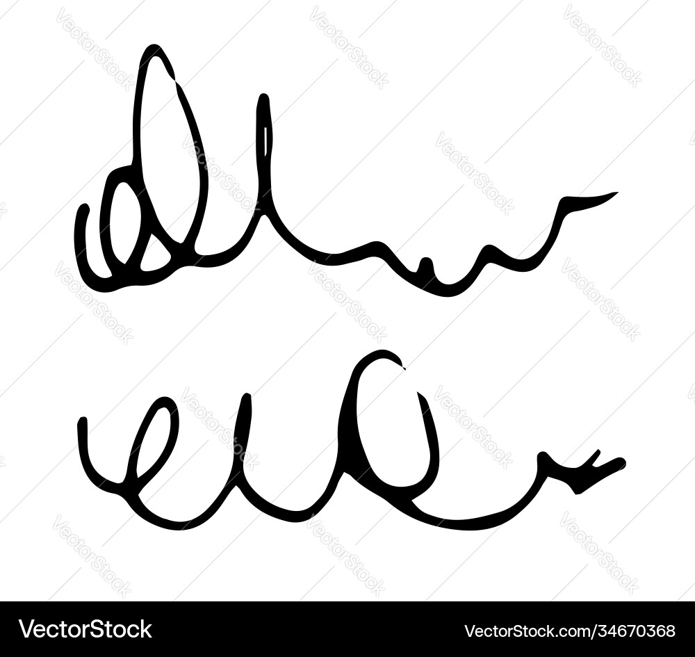 Hand lettering lines lines mural pens set Vector Image