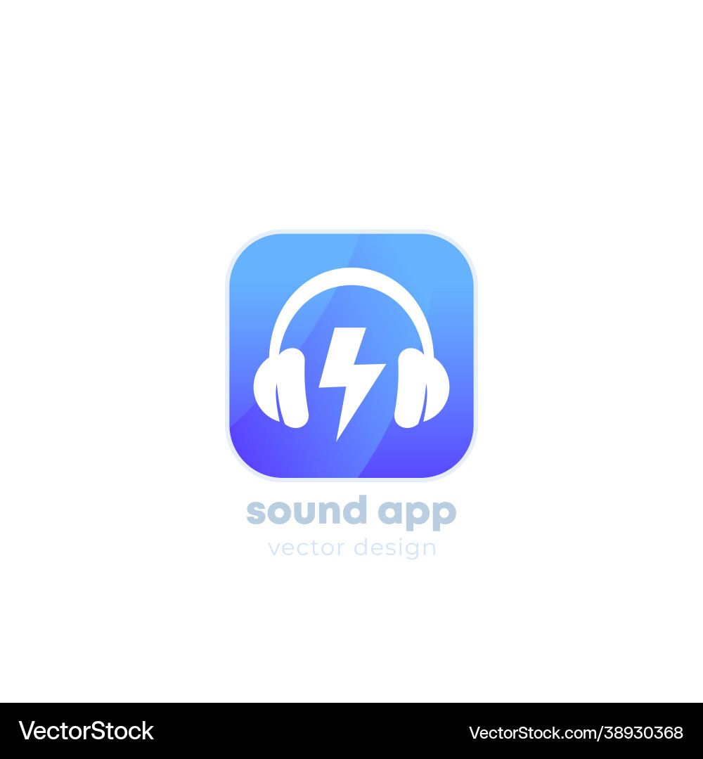 Music and sound logo for apps Royalty Free Vector Image
