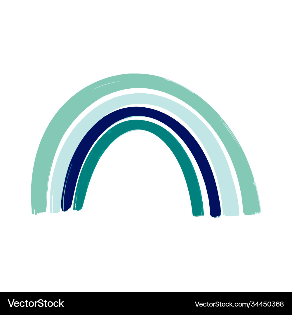 Rainbow in delicate pastel colors boho style Vector Image