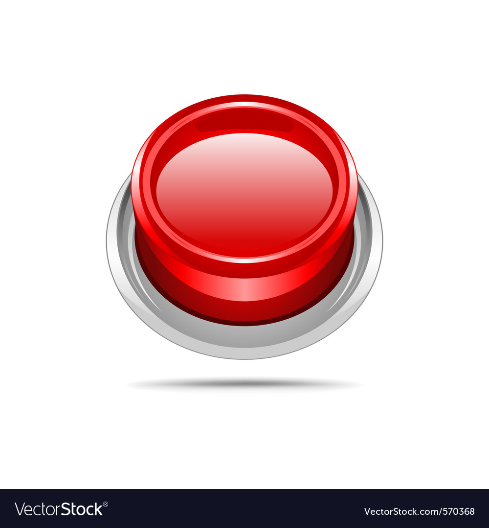 Red button Royalty Free Vector Image - VectorStock