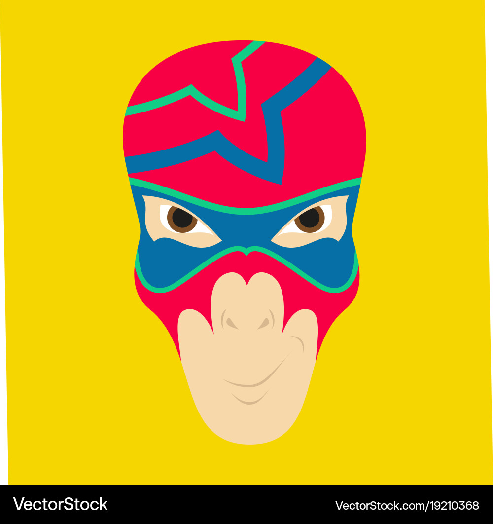 Superhero in action character icon Royalty Free Vector Image