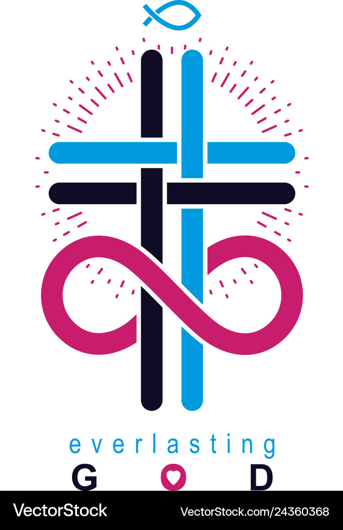 True infinite christian belief in god creative Vector Image