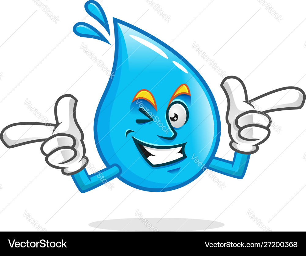 Water character design or mascot perfect Vector Image