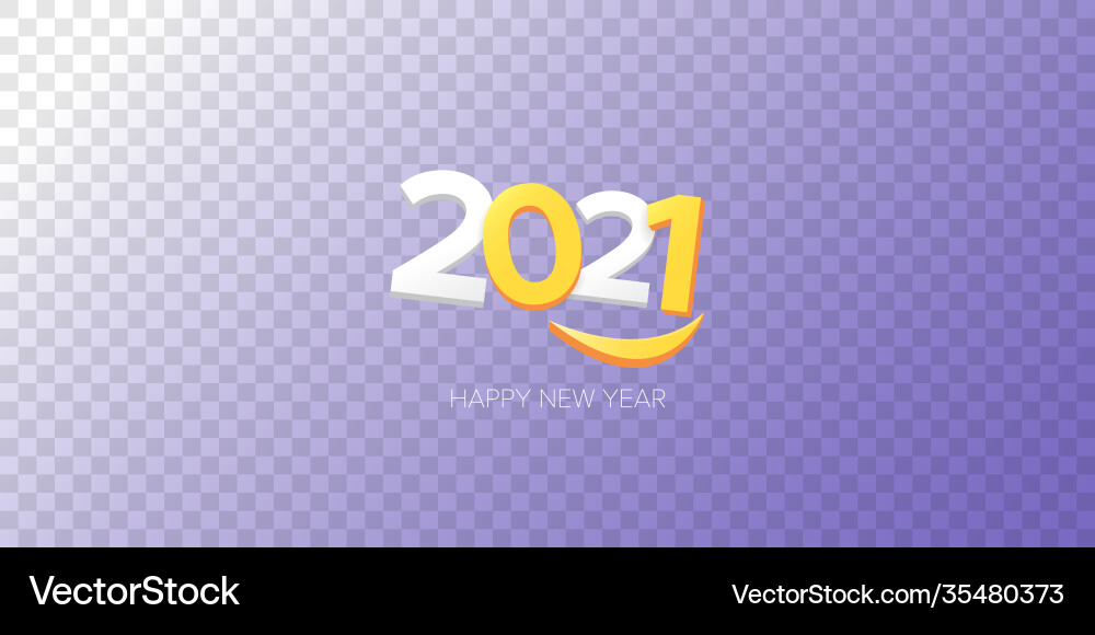 2021 happy new year horizontal banner background Vector Image