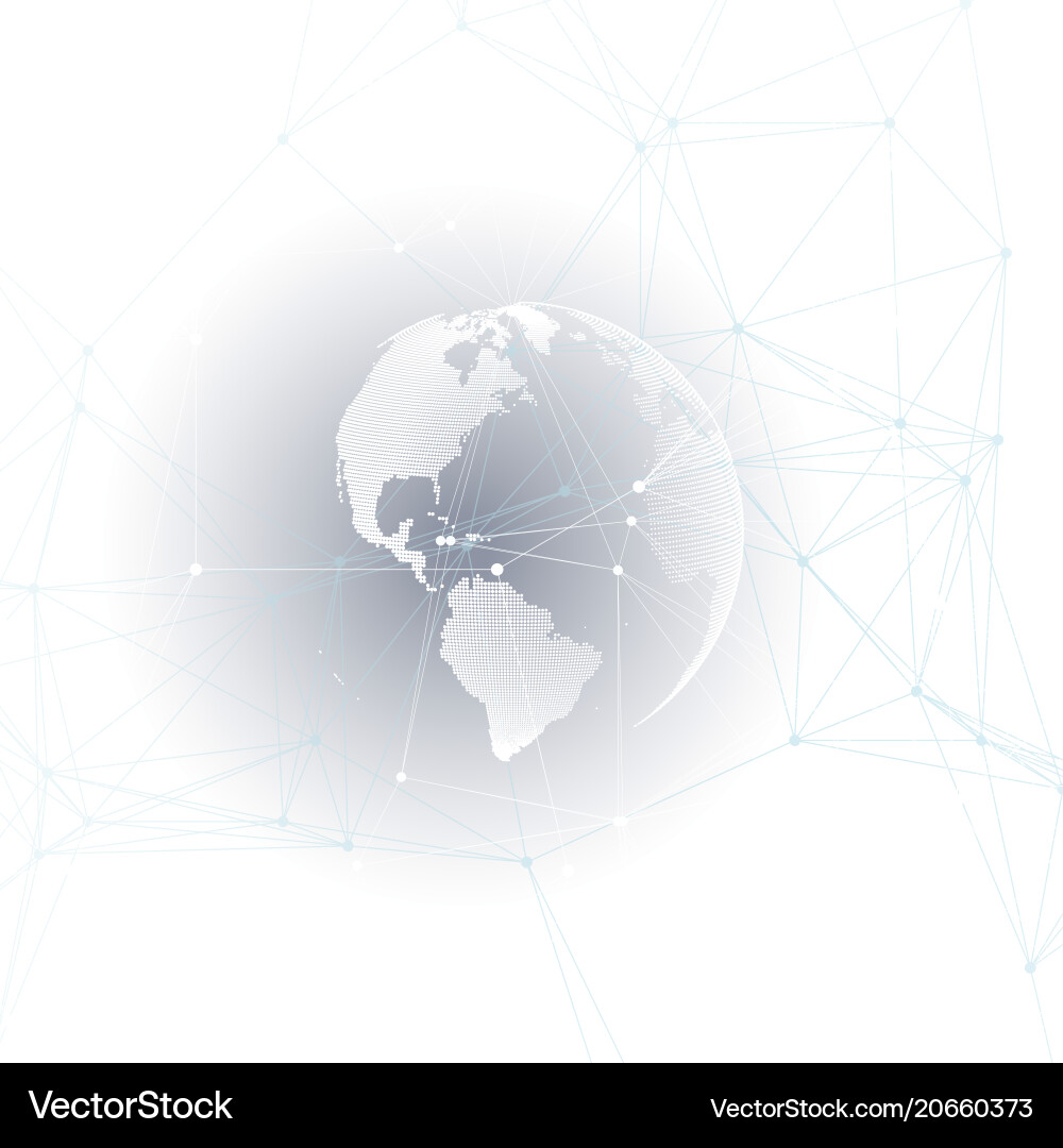 Abstract futuristic network shapes high tech hud Vector Image