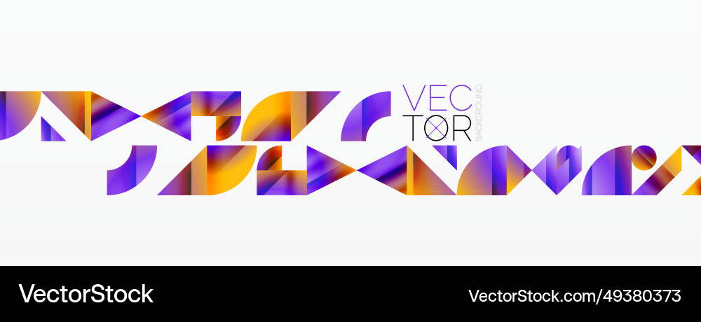 Assorted geometric shapes unite in a minimalistic Vector Image