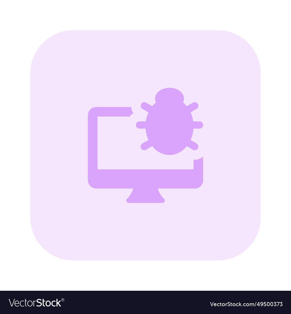Error or software problem within desktop system Vector Image