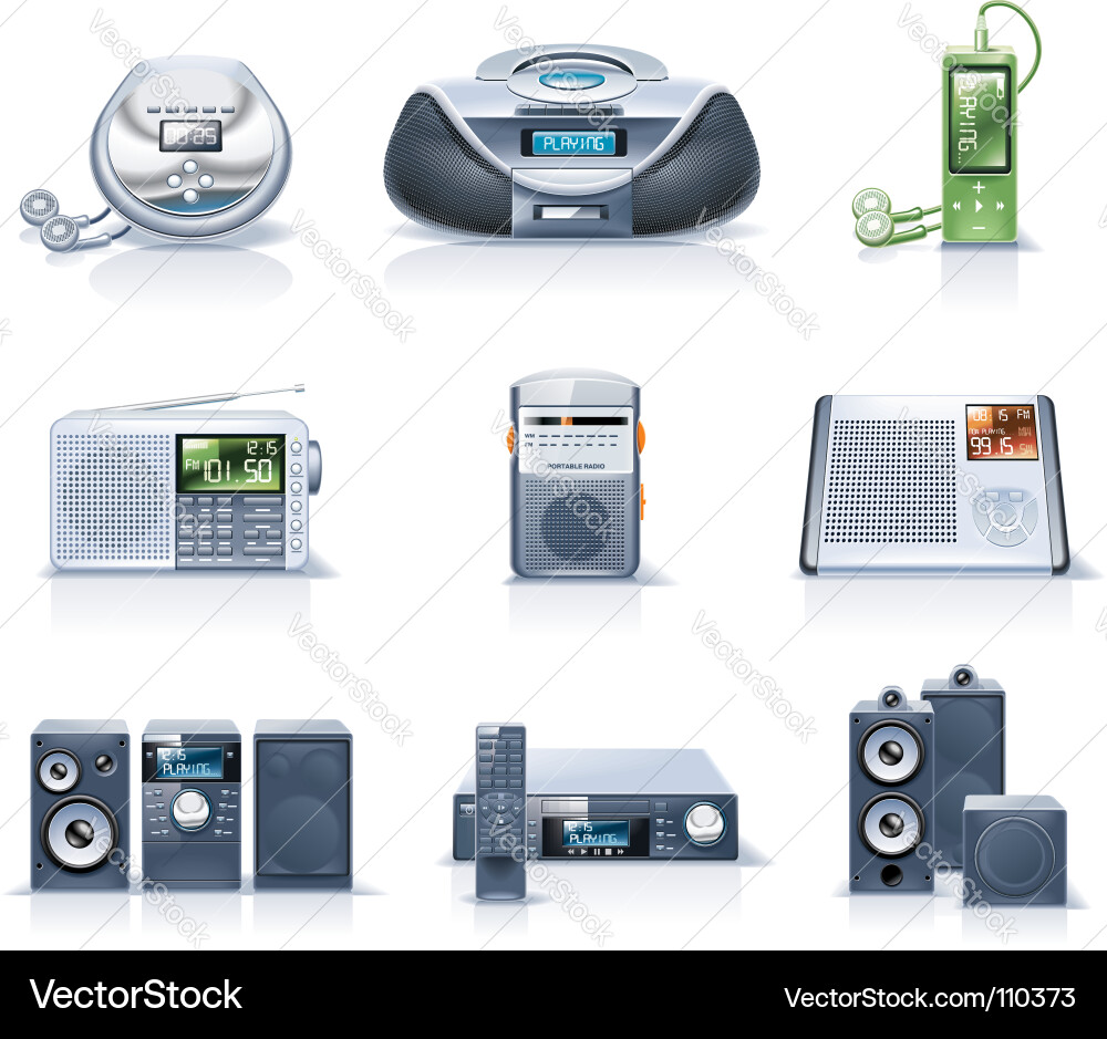 Household appliance icons Royalty Free Vector Image