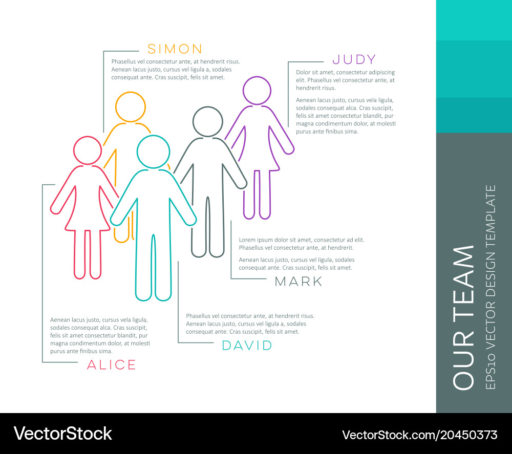 Infographic our company team Royalty Free Vector Image
