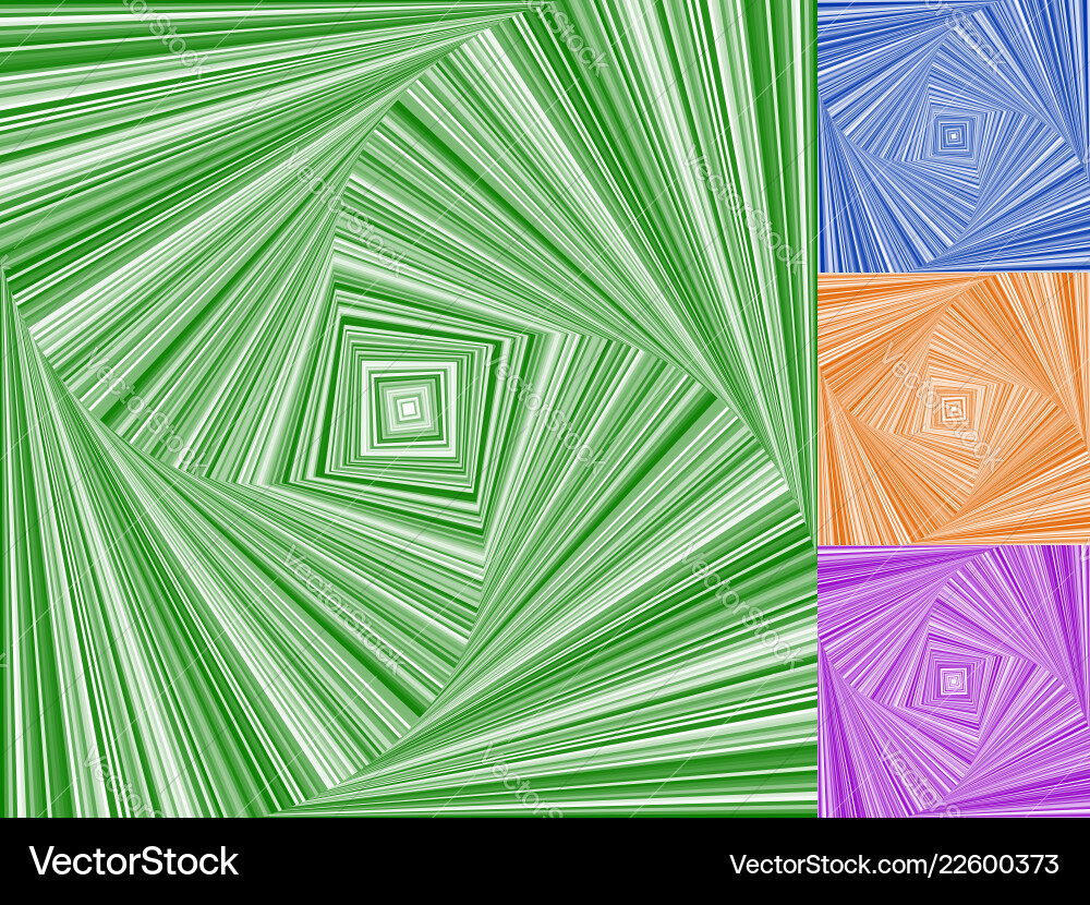 Irregular spirals made of squares rotating Vector Image