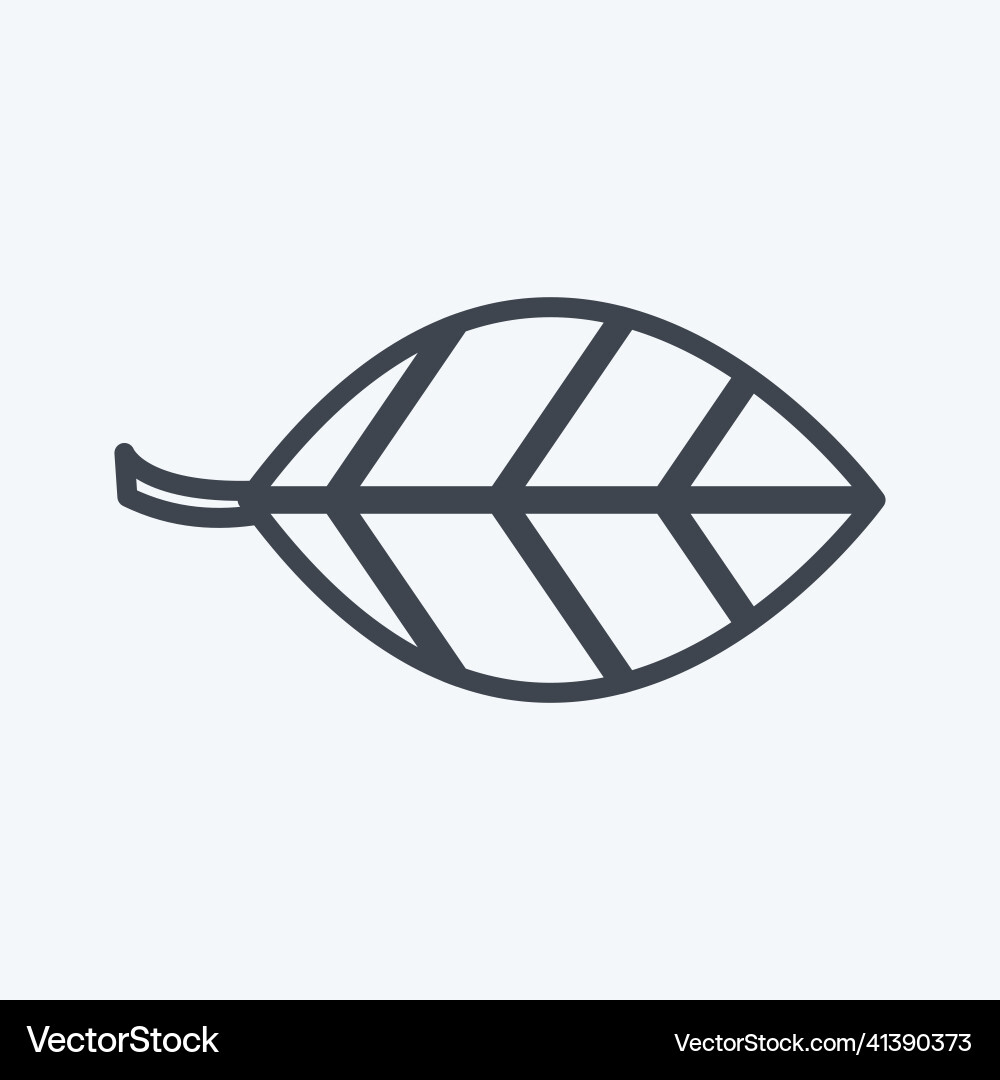 Leaf i icon in trendy line style isolated on soft Vector Image