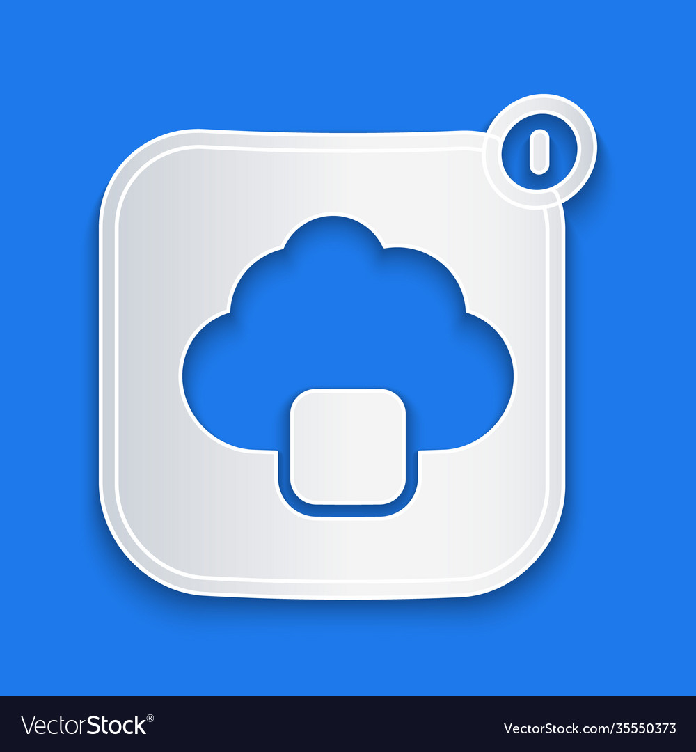 Paper cut cloud technology data transfer Vector Image Paper cut cloud technology data transfer Vector Image