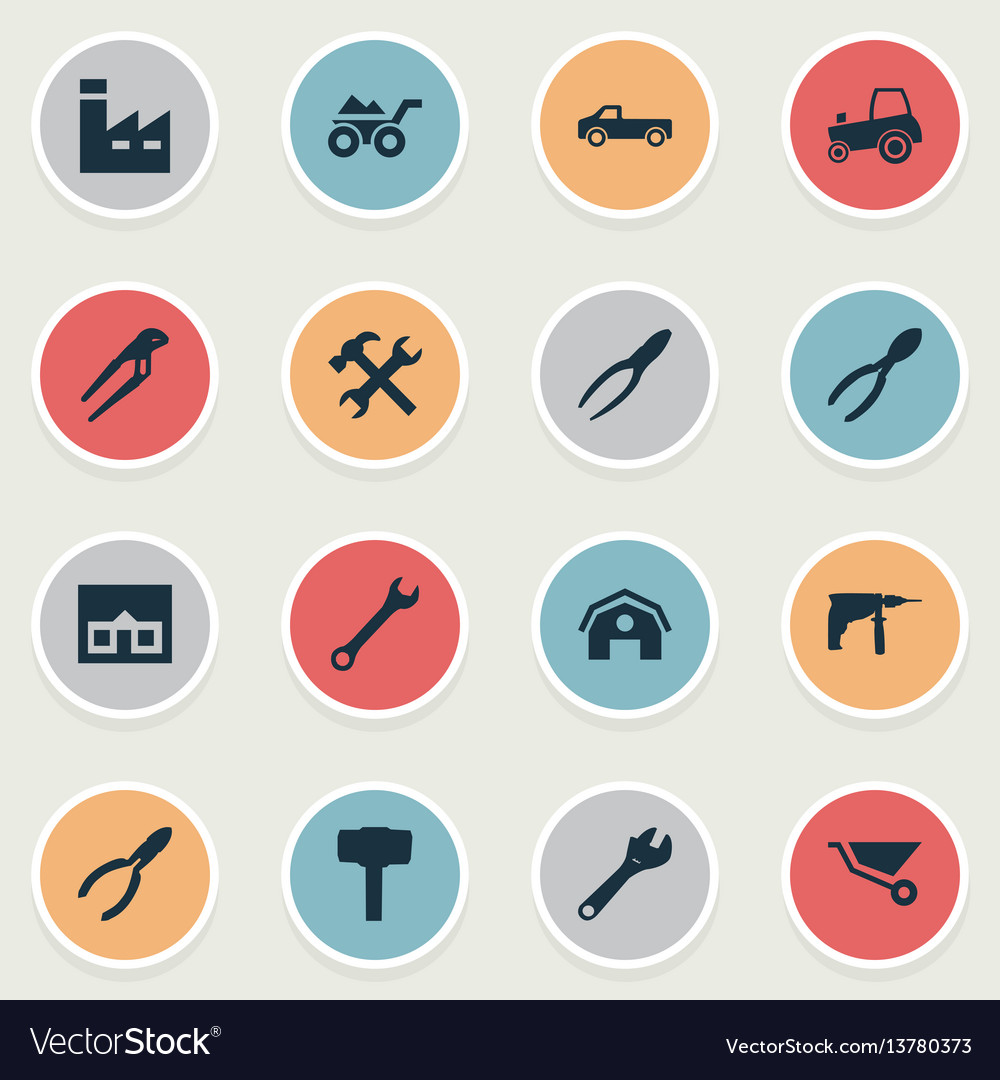 Set of simple build icons Royalty Free Vector Image