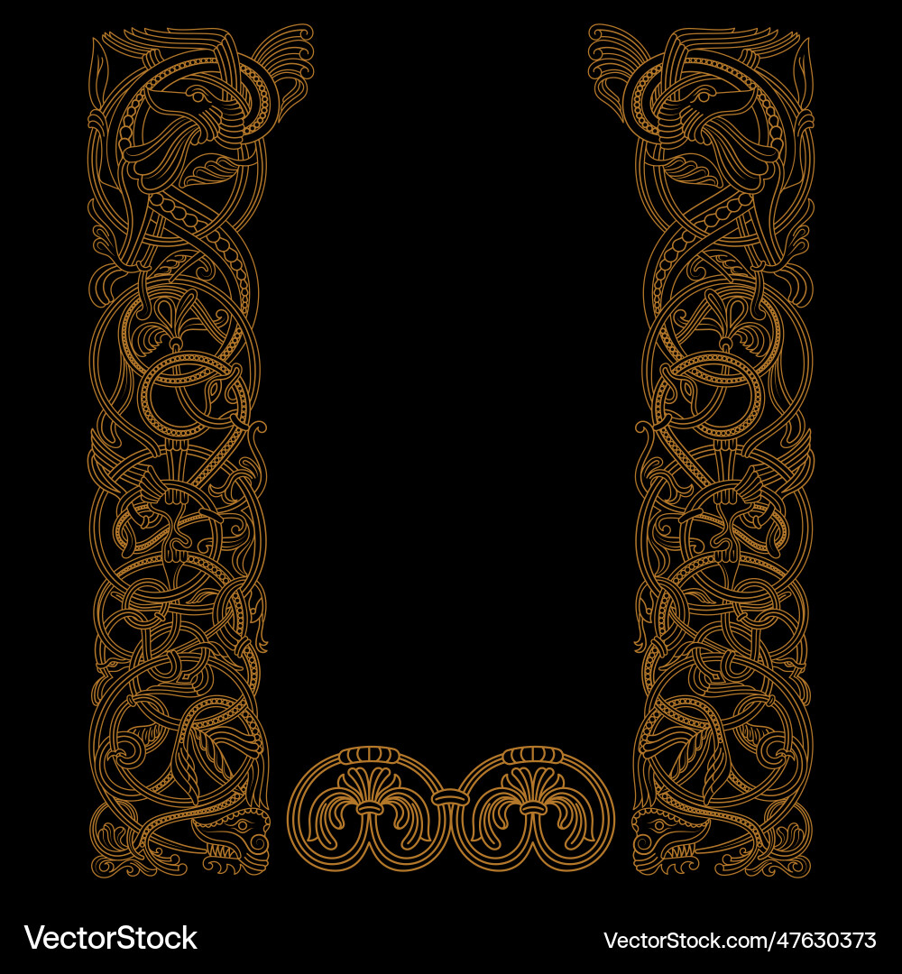 Viking scandinavian design ancient decorative Vector Image