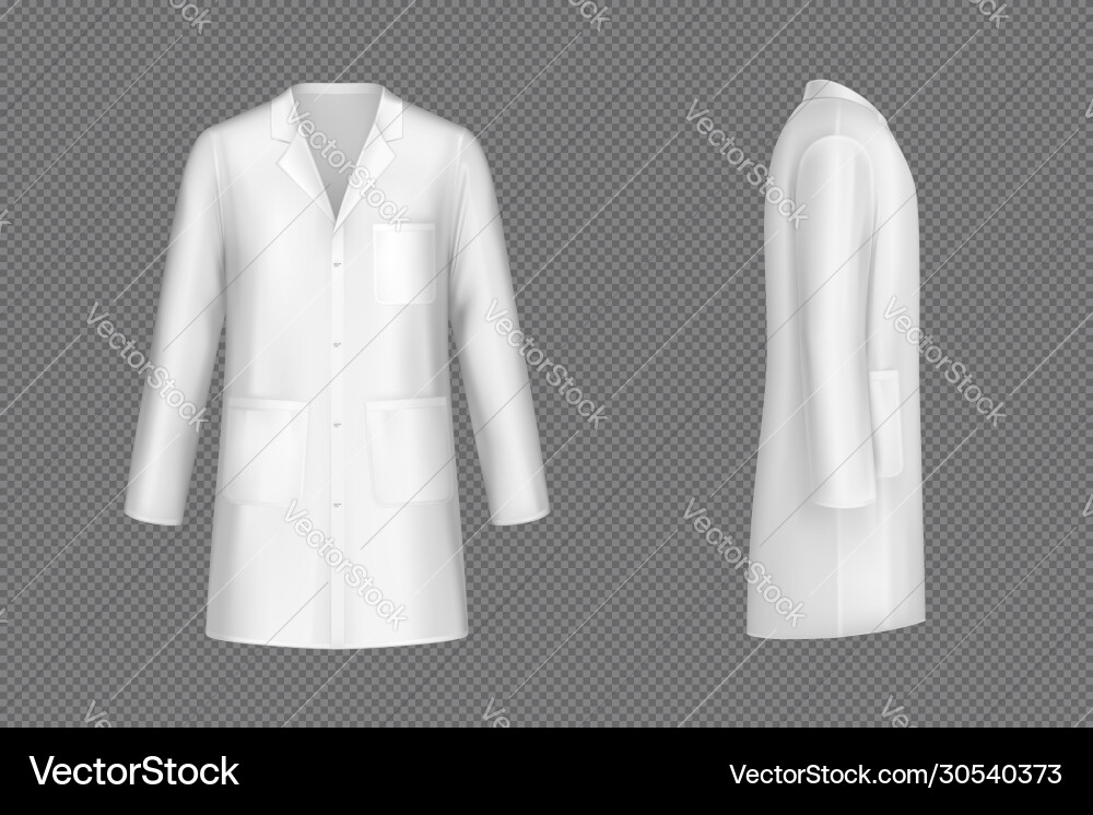 White doctor coat medical uniform Royalty Free Vector Image