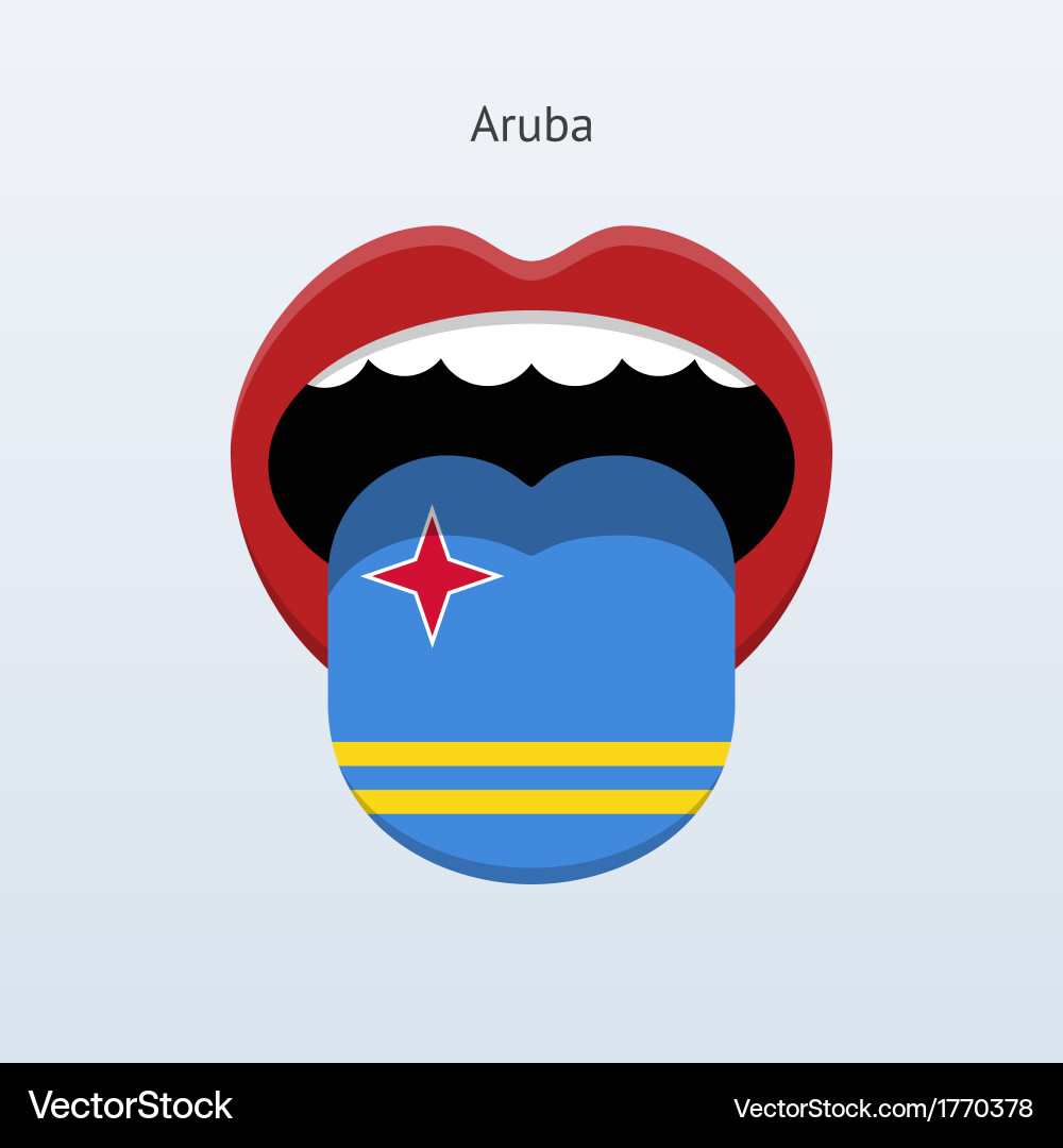 Aruba language abstract human tongue Royalty Free Vector