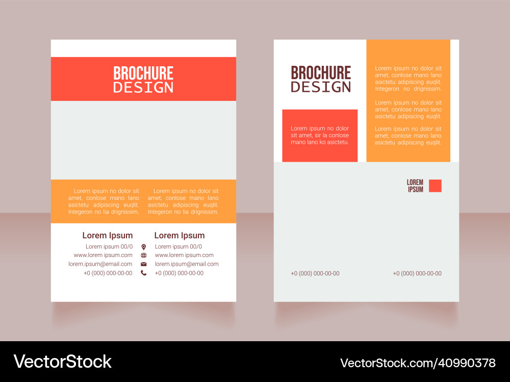 Certification course blank brochure design Vector Image