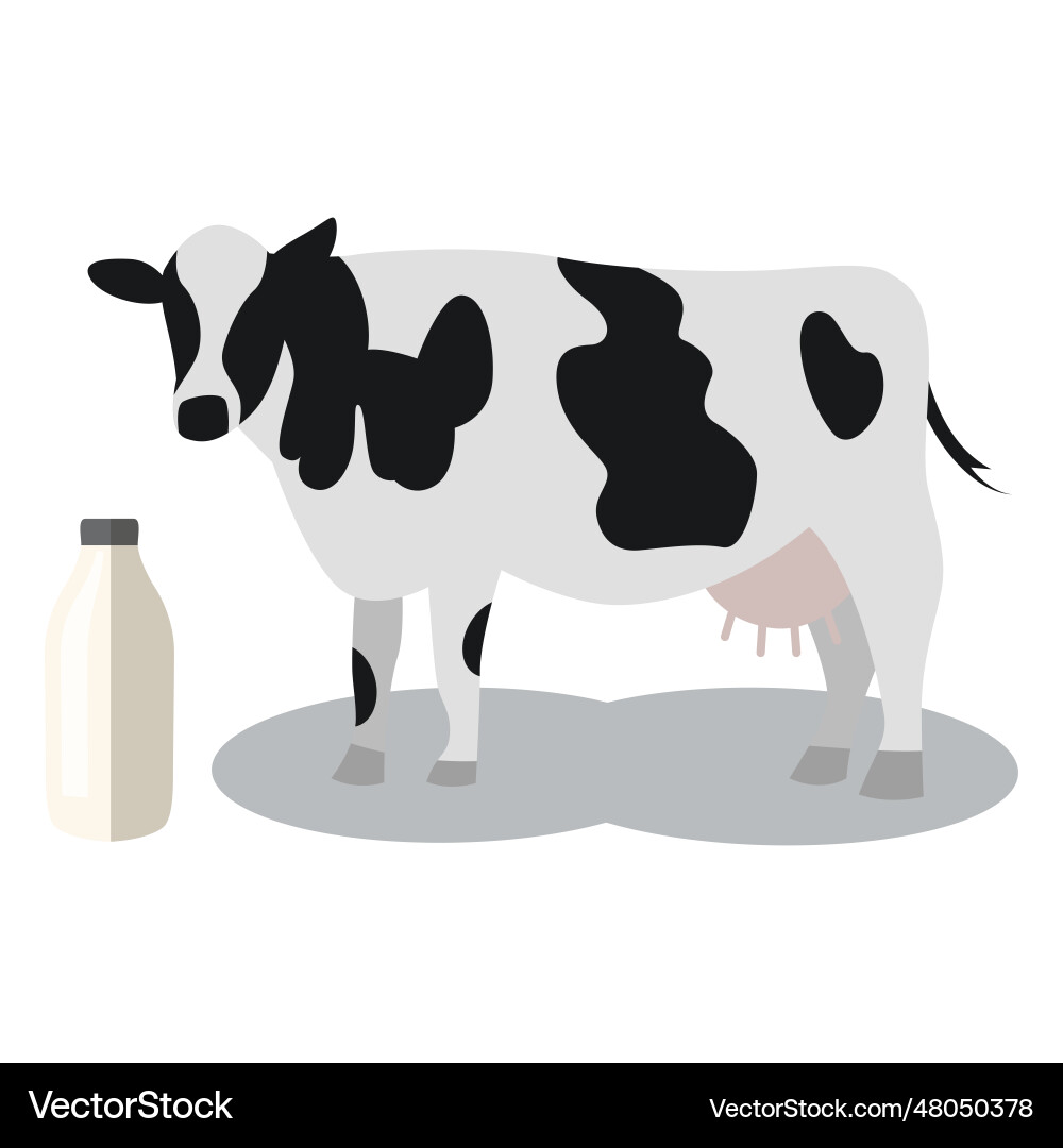 Cow milk animal Royalty Free Vector Image - VectorStock