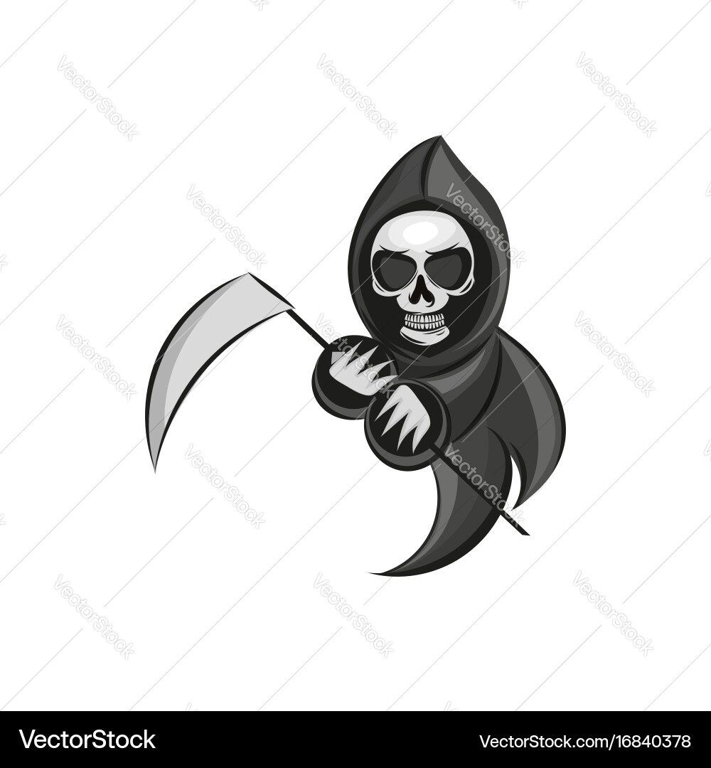 Death sign isolated on white Royalty Free Vector Image