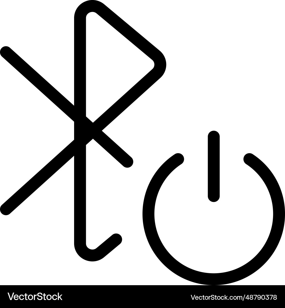 Disconnected or turned off bluetooth Royalty Free Vector