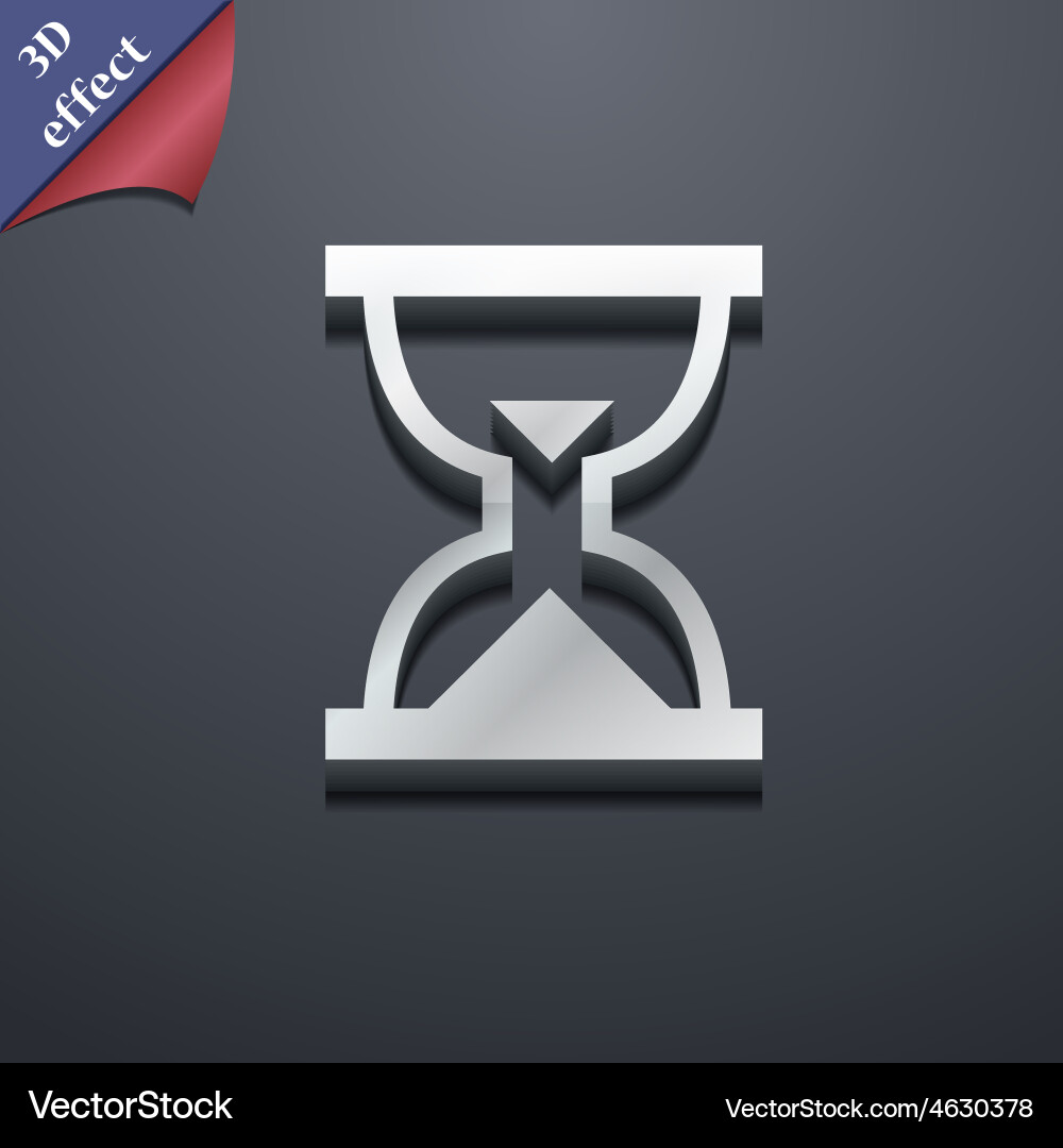 Hourglass Sand timer icon symbol 3D style Trendy Vector Image