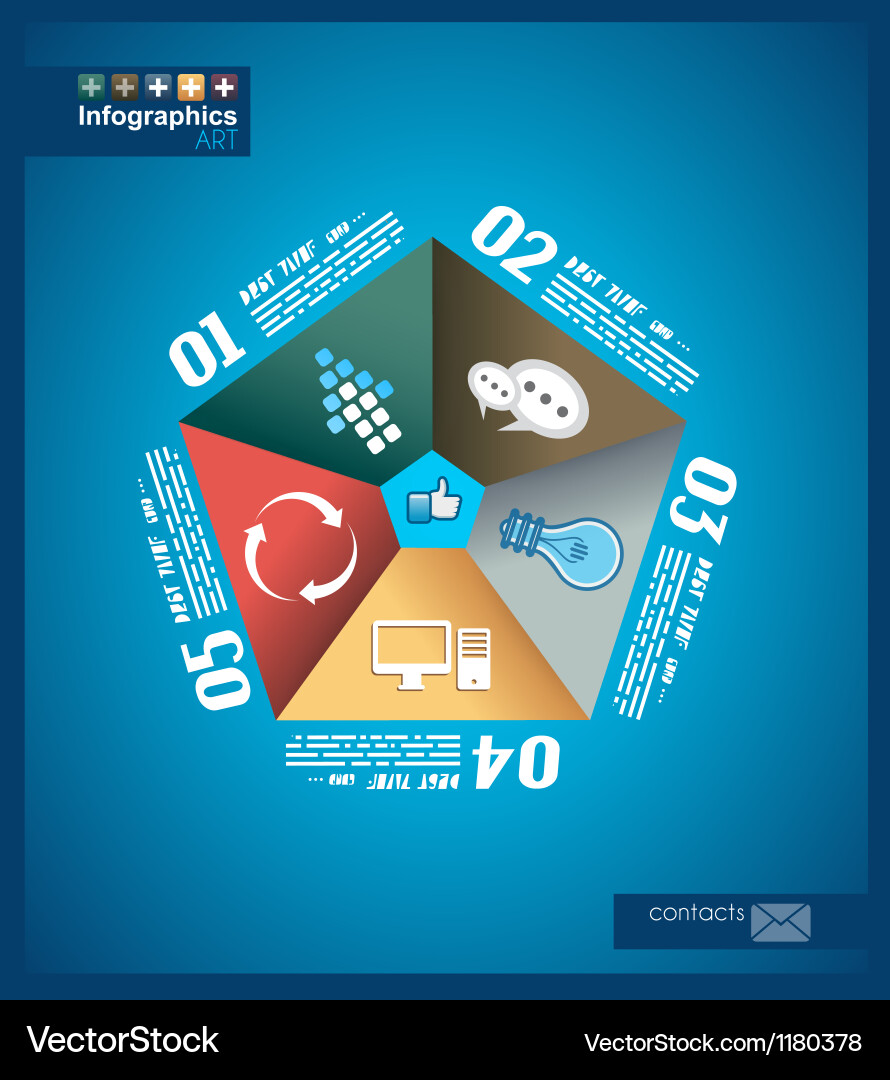 Infographic design - original paper shapes Vector Image