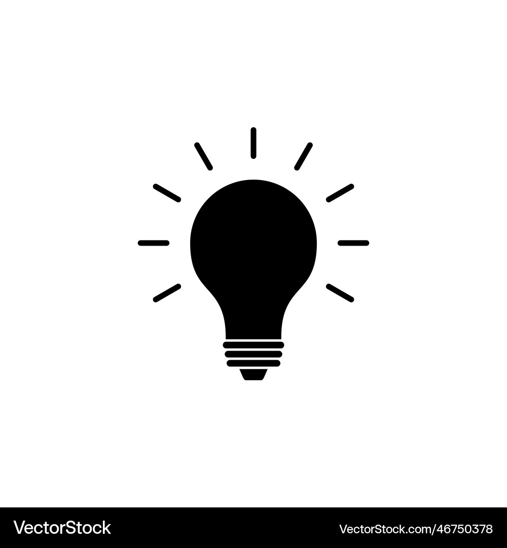 Lamp icon light bulb icon idea symbol Royalty Free Vector