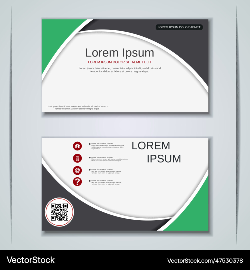 Modern business visiting card design template Vector Image