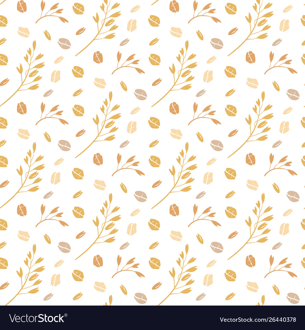 Oat pattern seamless Royalty Free Vector Image