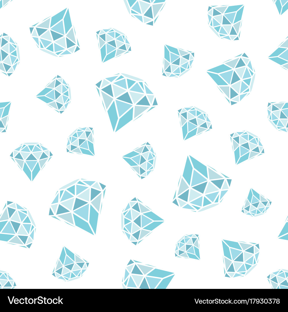 Seamless pattern of geometric blue diamonds Vector Image