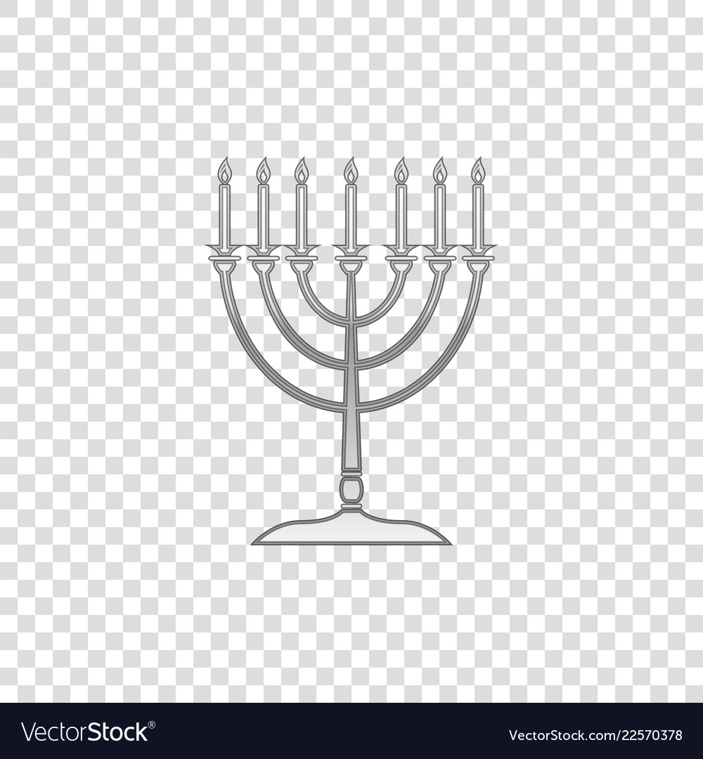 Silver hanukkah isolated object Royalty Free Vector Image