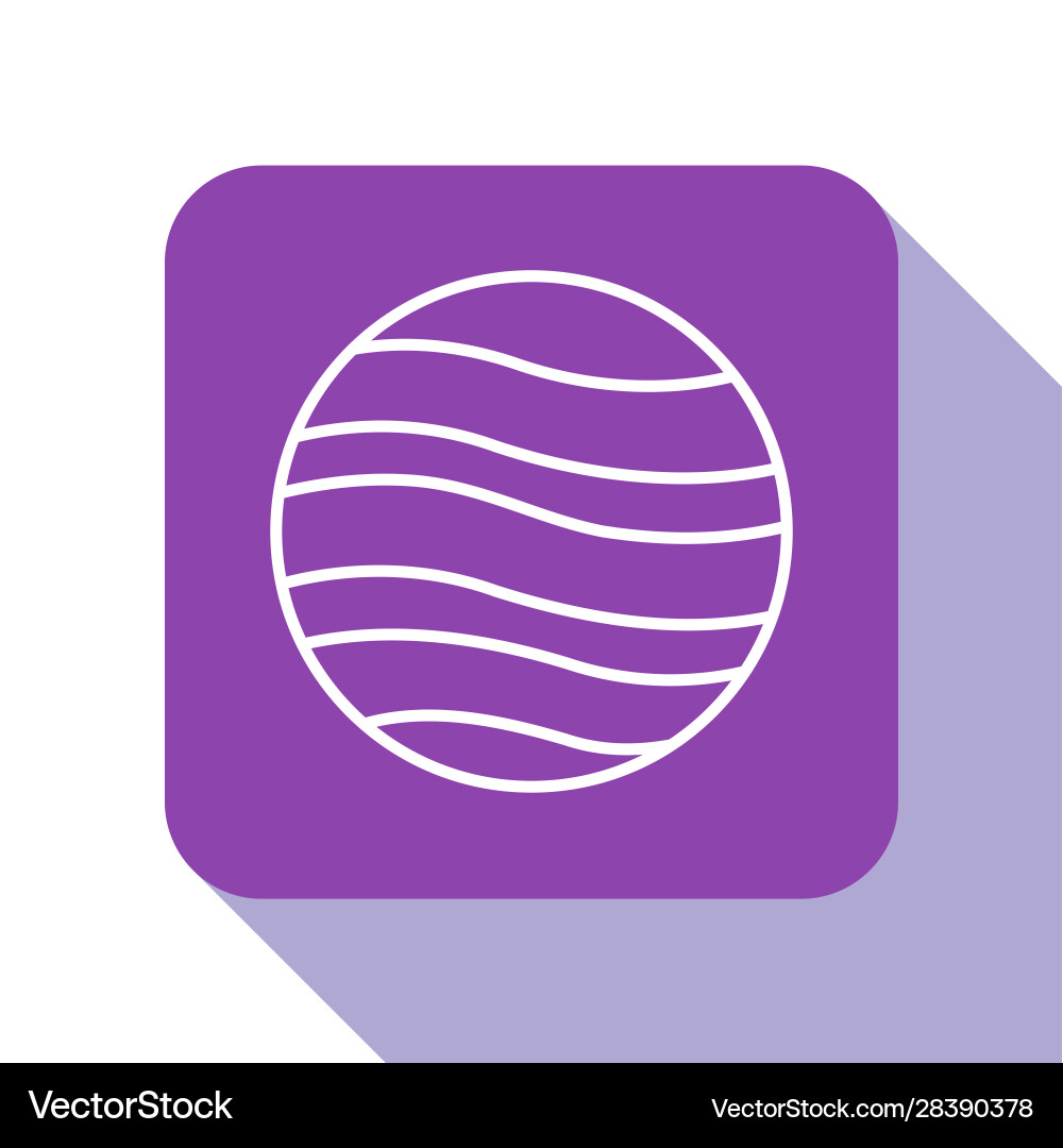 White line planet jupiter icon isolated on Vector Image