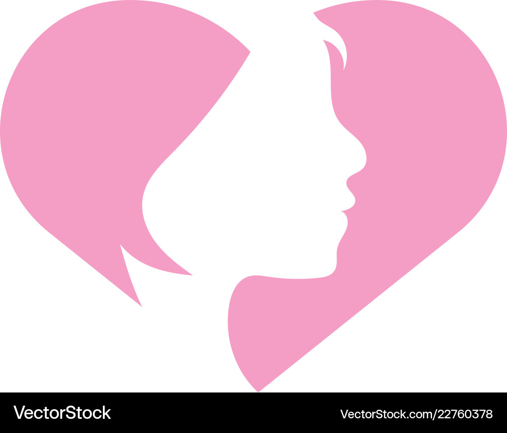 Woman head graphic design template Royalty Free Vector Image