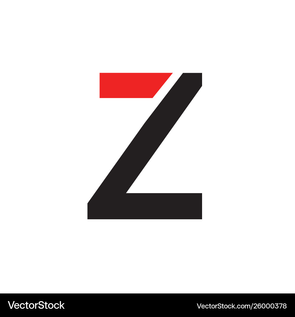 Z letter logo letter emblem design Royalty Free Vector Image