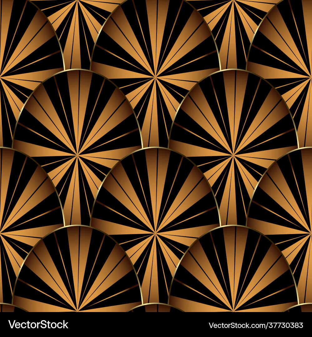3d gold seamless pattern deco textured background Vector Image