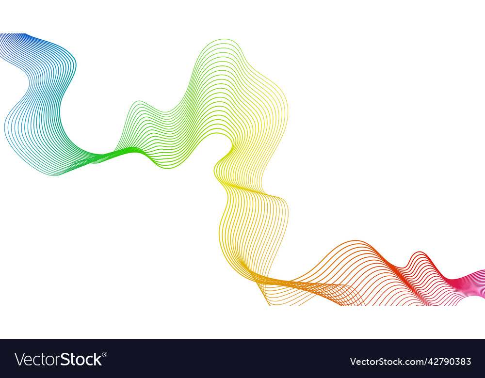 Abstract backdrop with wave gradient lines Vector Image
