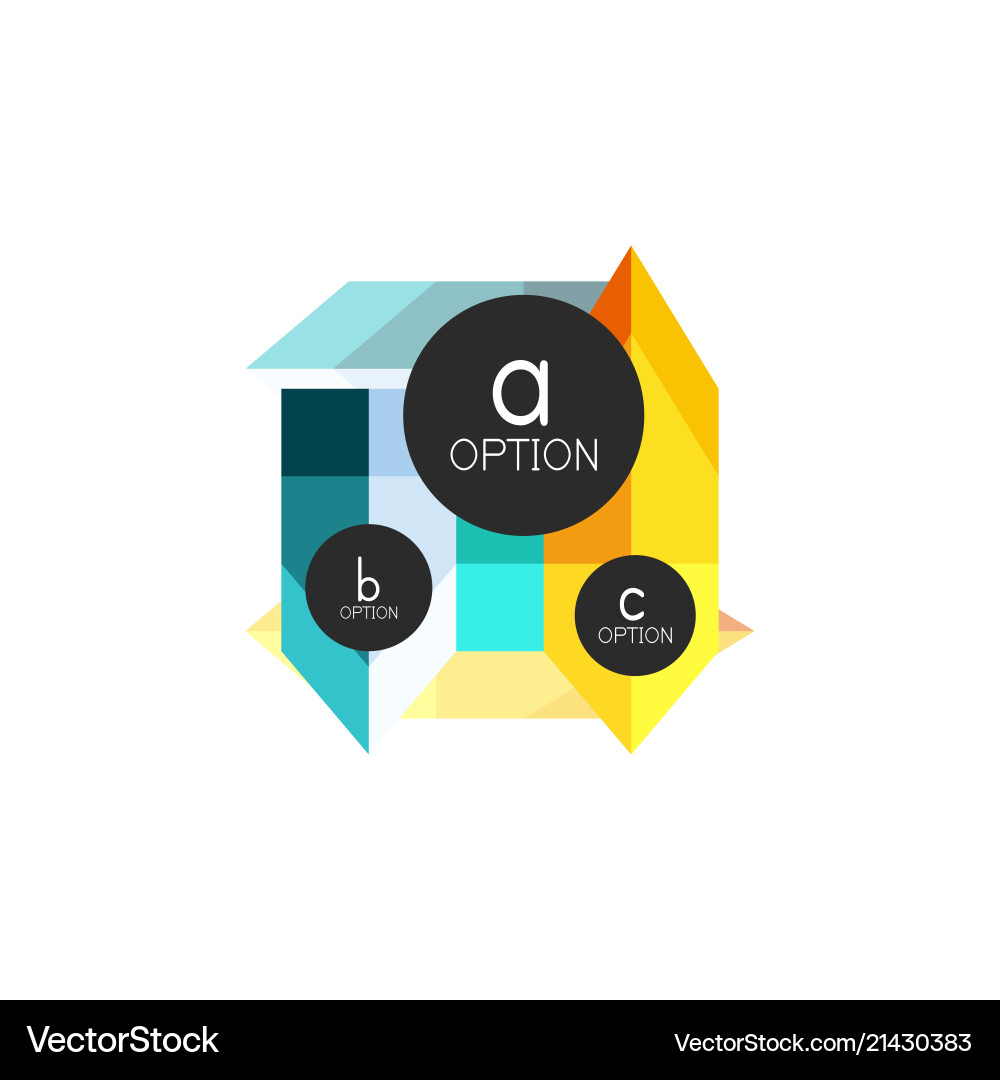 Abstract colorful geometric option infographics Vector Image